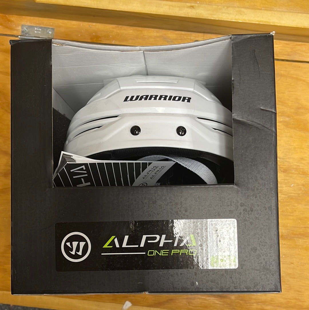 New White Warrior Alpha One Pro Helmet - Large – Never Made It Pro Stock
