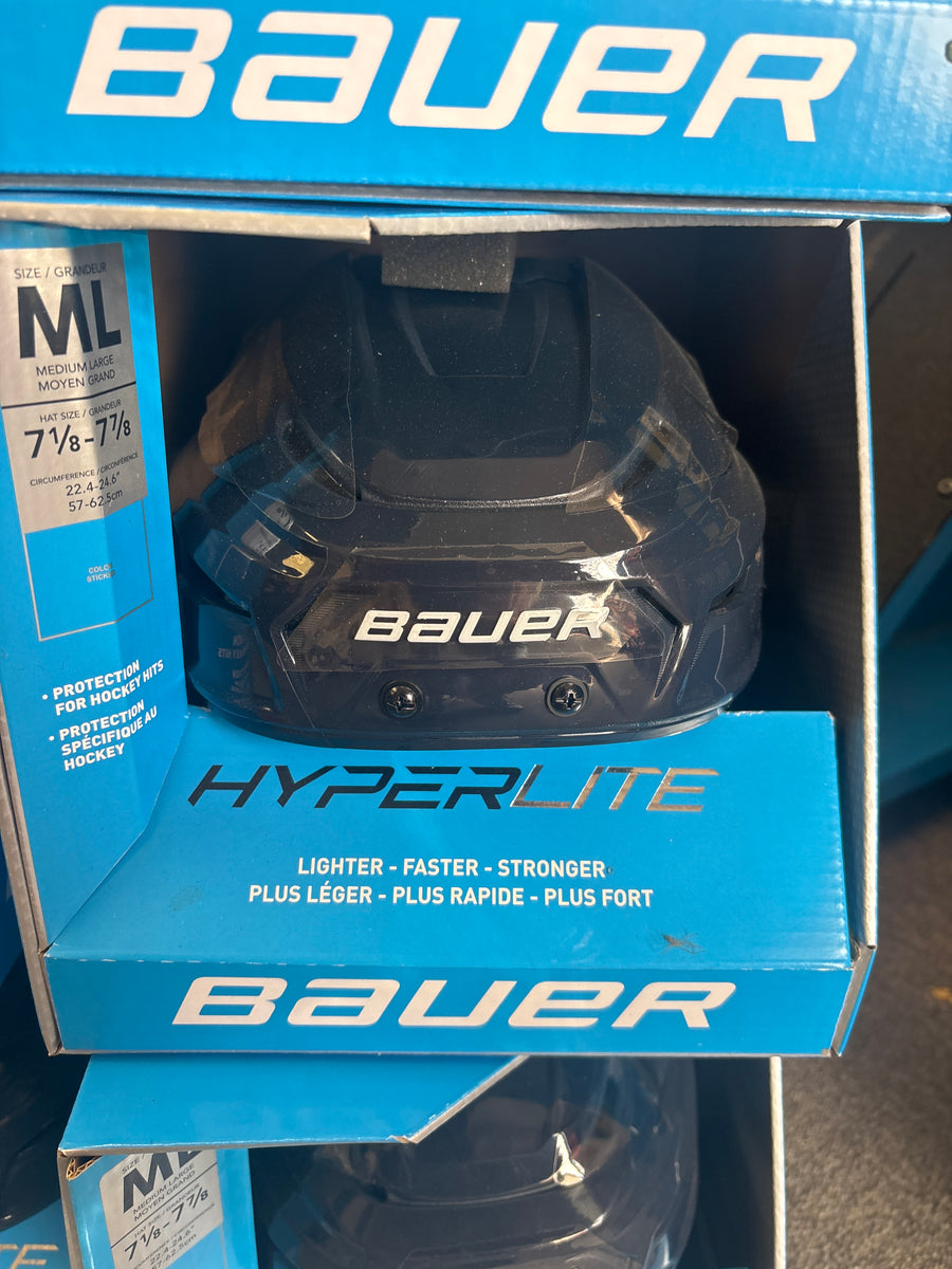 New Navy Blue Bauer Hyperlite Helmet - Medium/Large – Never Made It Pro ...