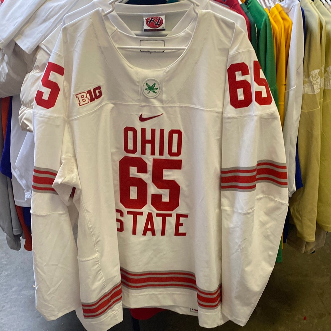 Ohio State Buckeyes Alternate Game Worn Hockey Jersey #65 -Size 60 ...