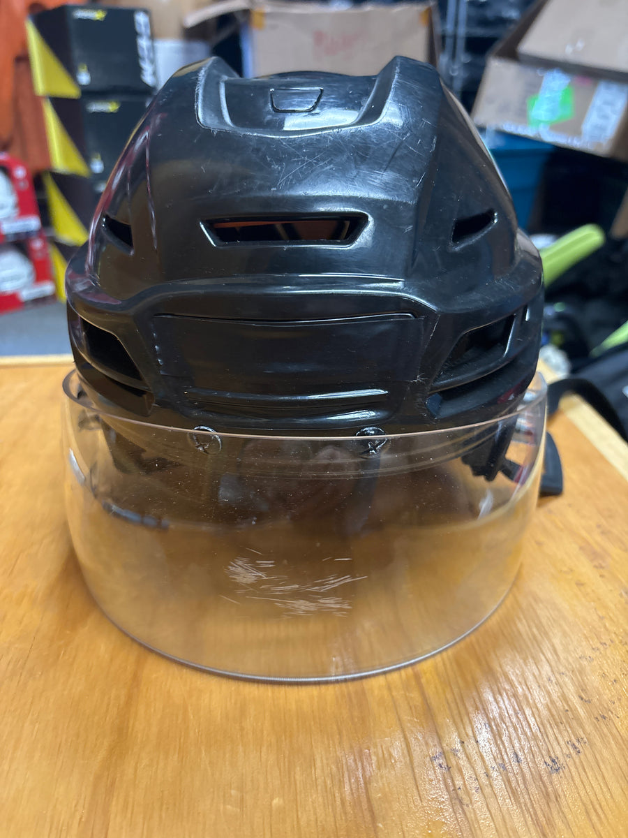 Used Blacked Out CCM Tacks 710 Helmet With Visor - Large – Never Made ...