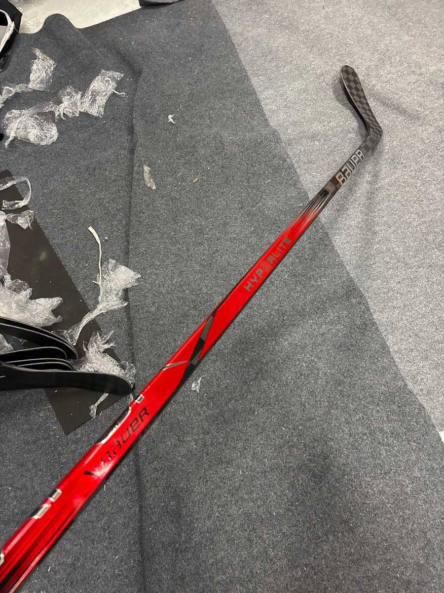 #😁 New Bauer Vapor Hyperlite 2 Custom Red Chrome Pro Stock Stick - LH ...