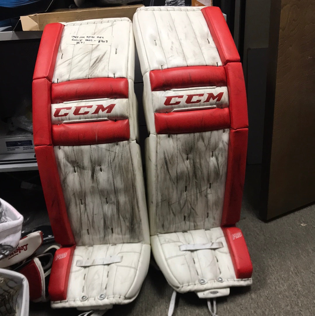 Used Goalie CCM Retro Flex Pads - 35+1 – Never Made It Pro Stock